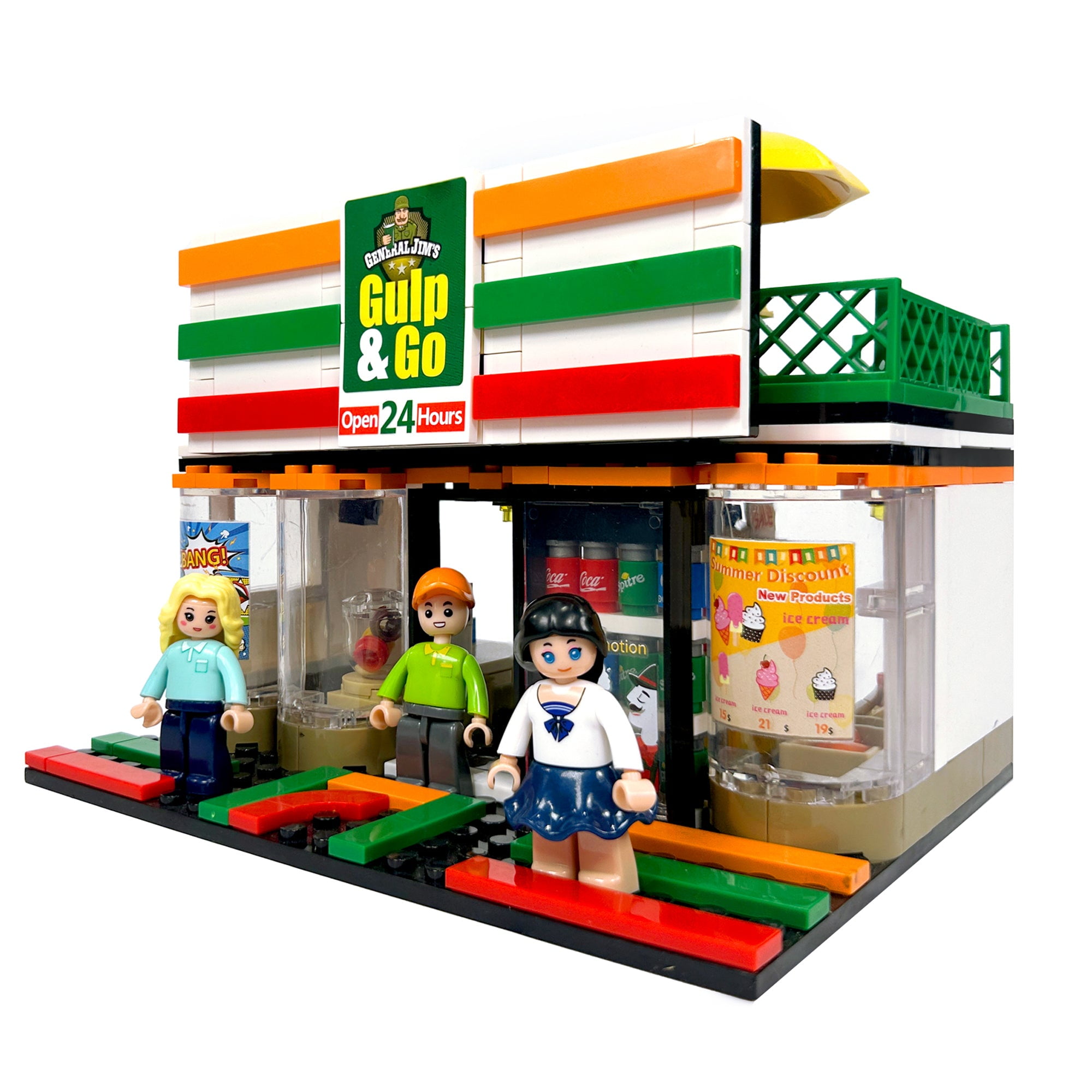 Gulp & Go Convenience Store Building Block Set | General Jim’s Toys ...