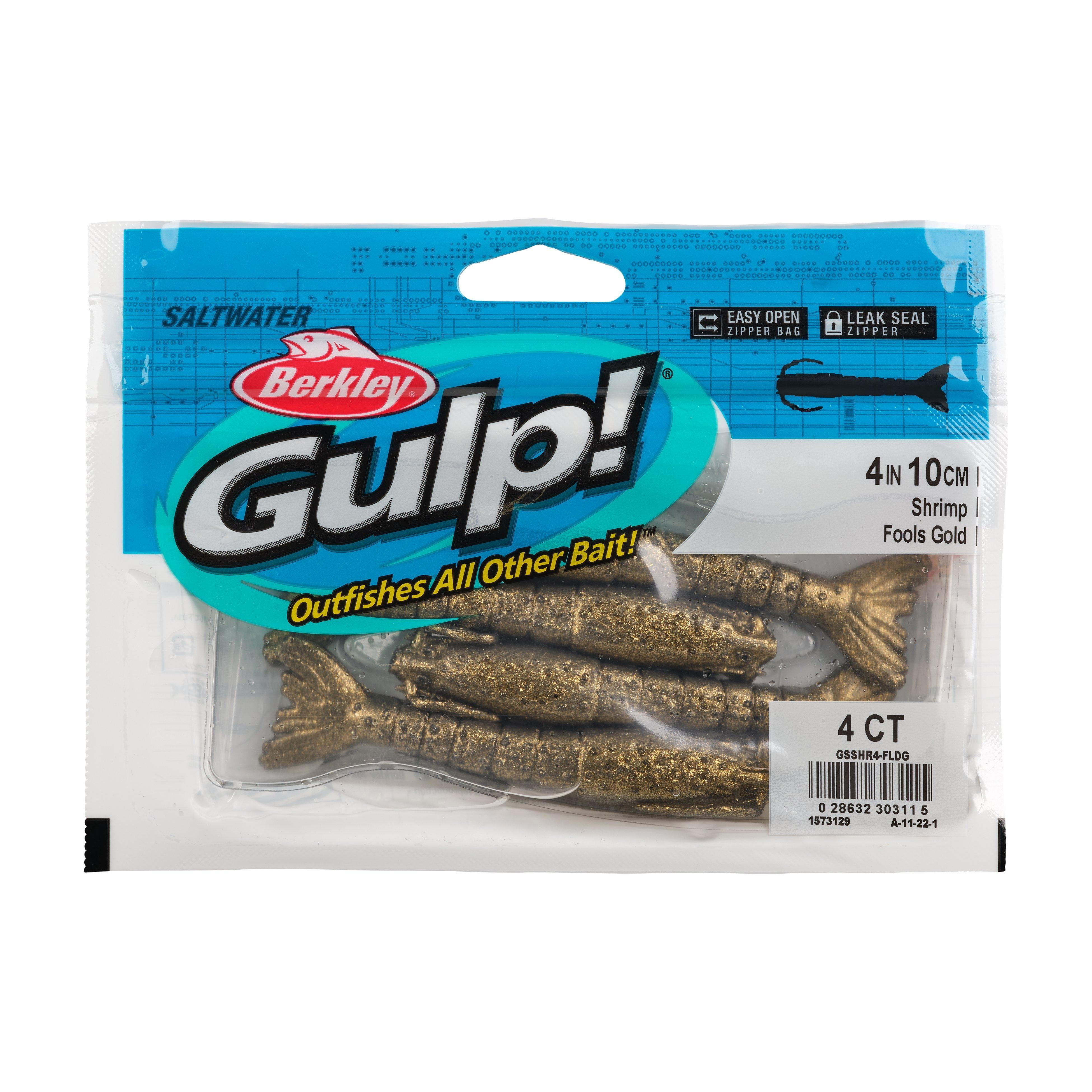 Gulp!® Saltwater Shrimp 4in Fools Gold - Walmart.com