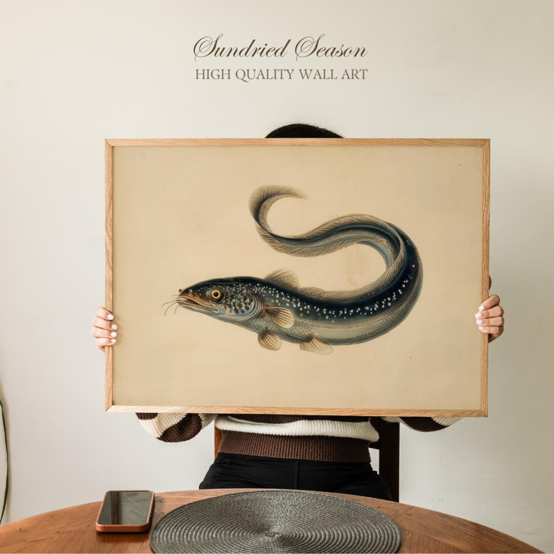 Gulper Eel Vintage Scientific Illustration Print, Deep Sea Predator ...