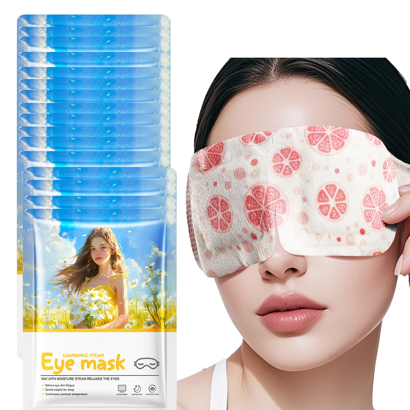 GuluguLa 16 Packs Steam Eye Mask, Steam Hot Compress Eye Mask to ...