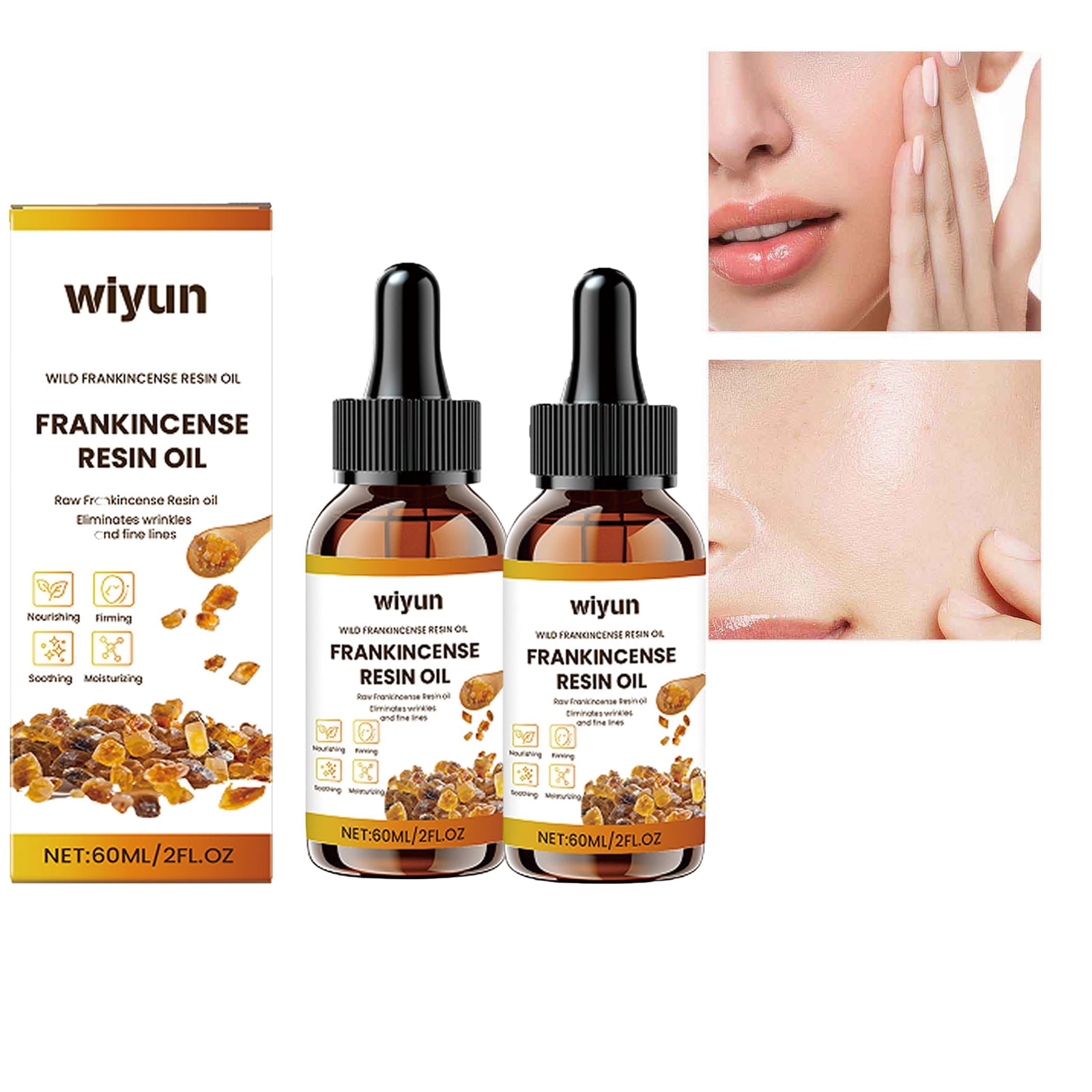 GuluguLa 2PCS Organic Frankincense Resin Facial Oil, Frankincense Resin Oil for Face ...