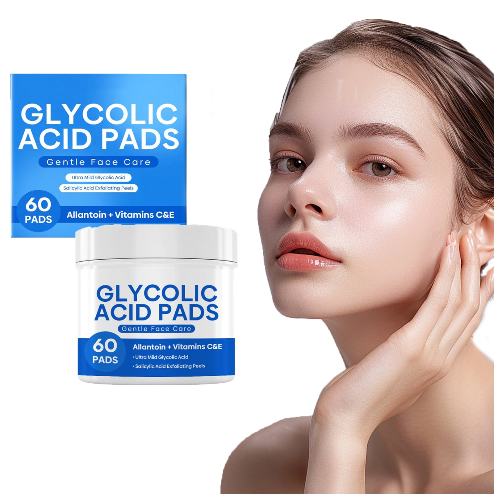 GuluguLa 60 Tablet Pack Glycolic Acid Resurfacing Pads, Glycolic Acid ...