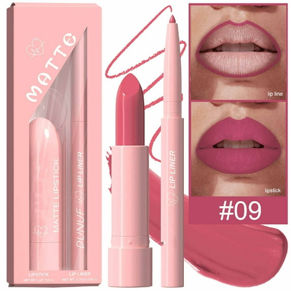 ONLYEOR Liquid Lipstick & Lip liner Combo Set, Matte Lips Kit, Lipstick ...