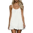 Guluxicc Women Casual Summer Dresses Sleeveless Crew Neck Backless ...