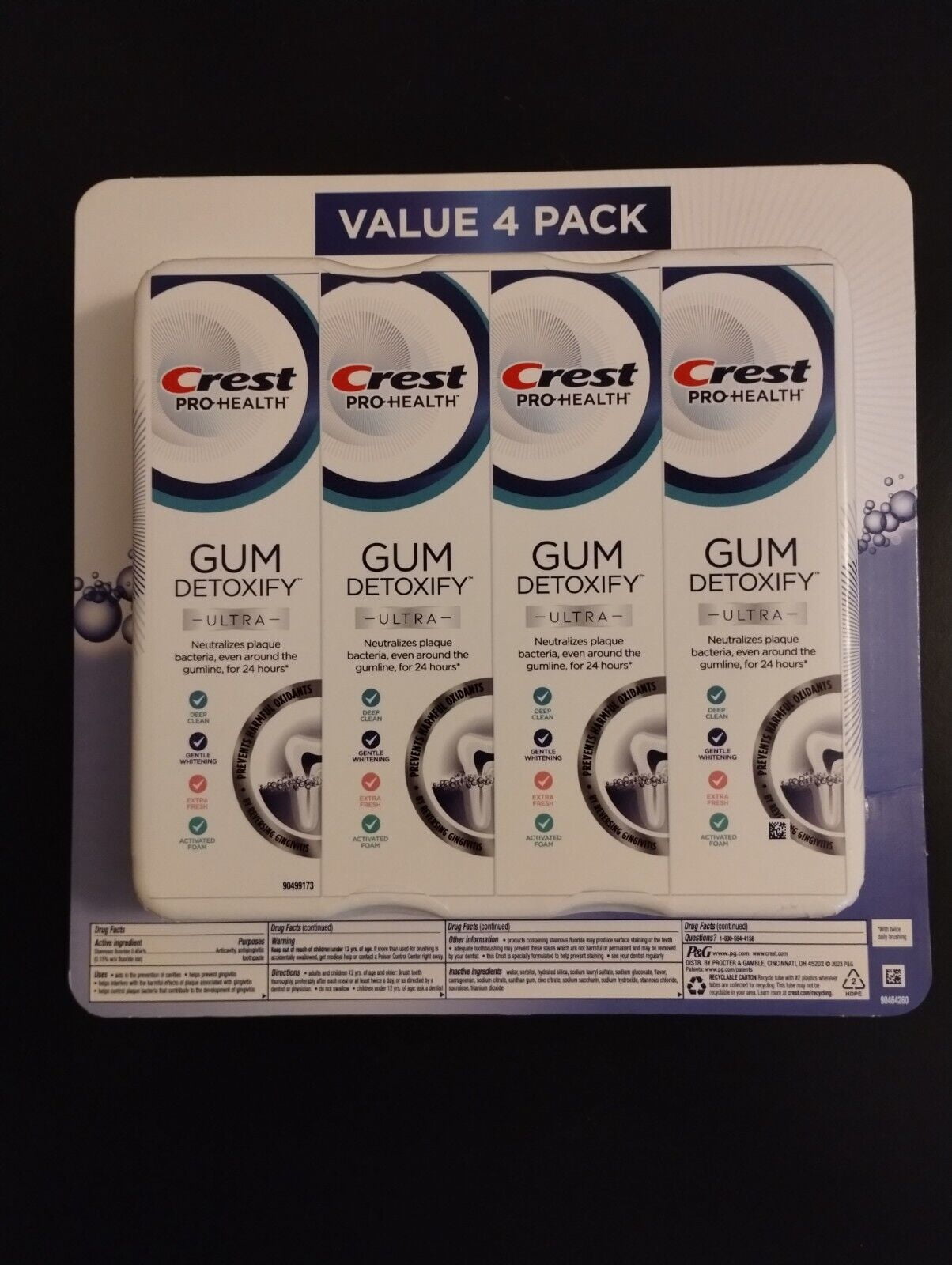 Gum Detoxify Ultra Toothpaste, 4 Pack -- 4.7 oz ea tube - Walmart.com