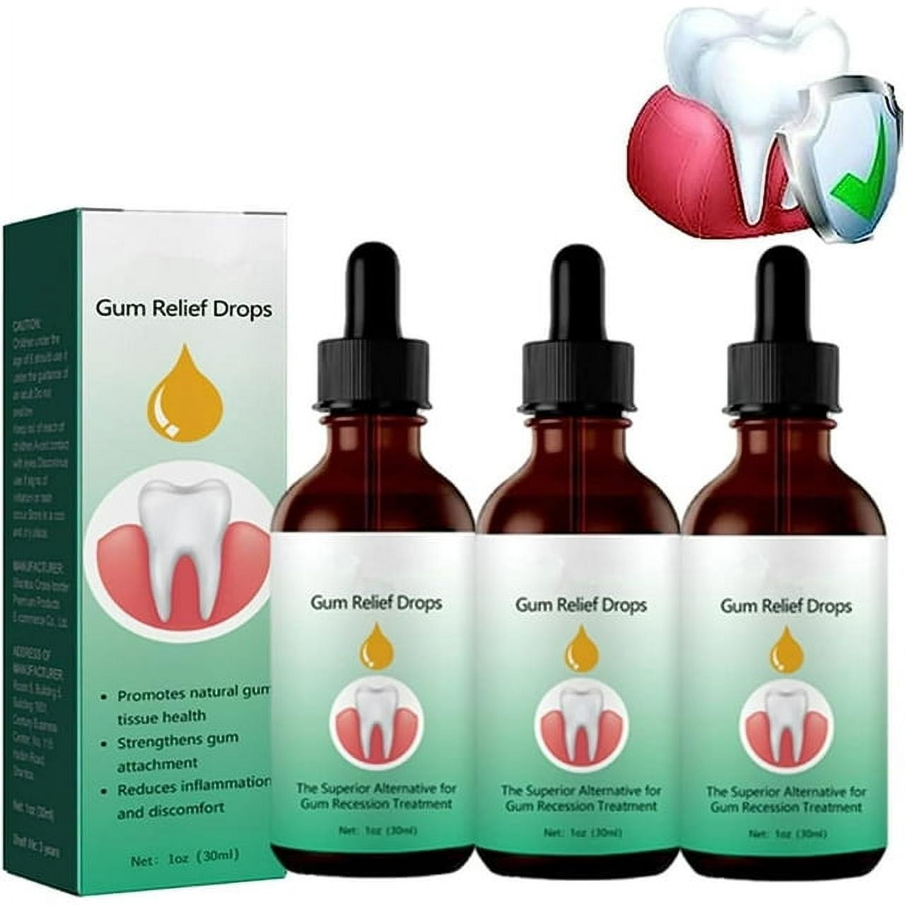 Gum Growth Drops Gum Repair Treatment Drops Natural Mouthwash Oral Care ...