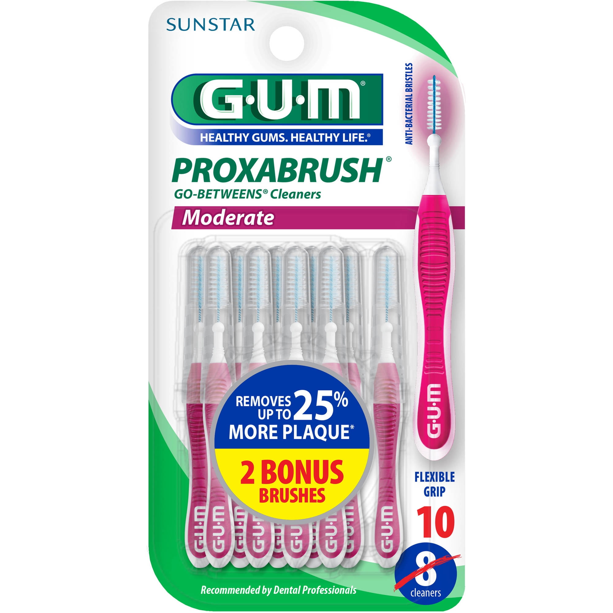 Gum Moderate Proxabrush Go-Betweens Cleaners, 10 count - Walmart.com