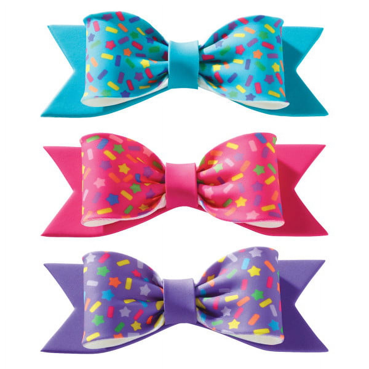 Gum Paste - Assorted Color Confetti Bows (3 pieces) - Walmart.com