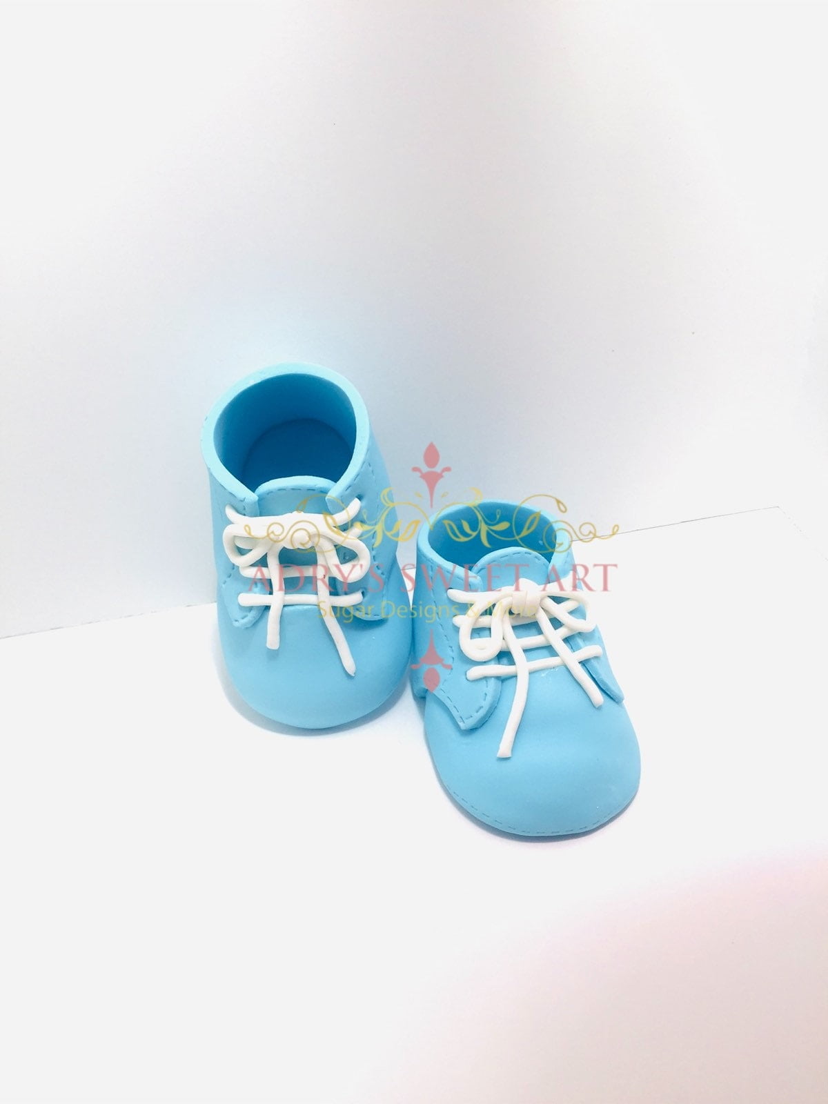 Gum Paste Baby Boy Shoes with White Laces Cake Topper - Walmart.com