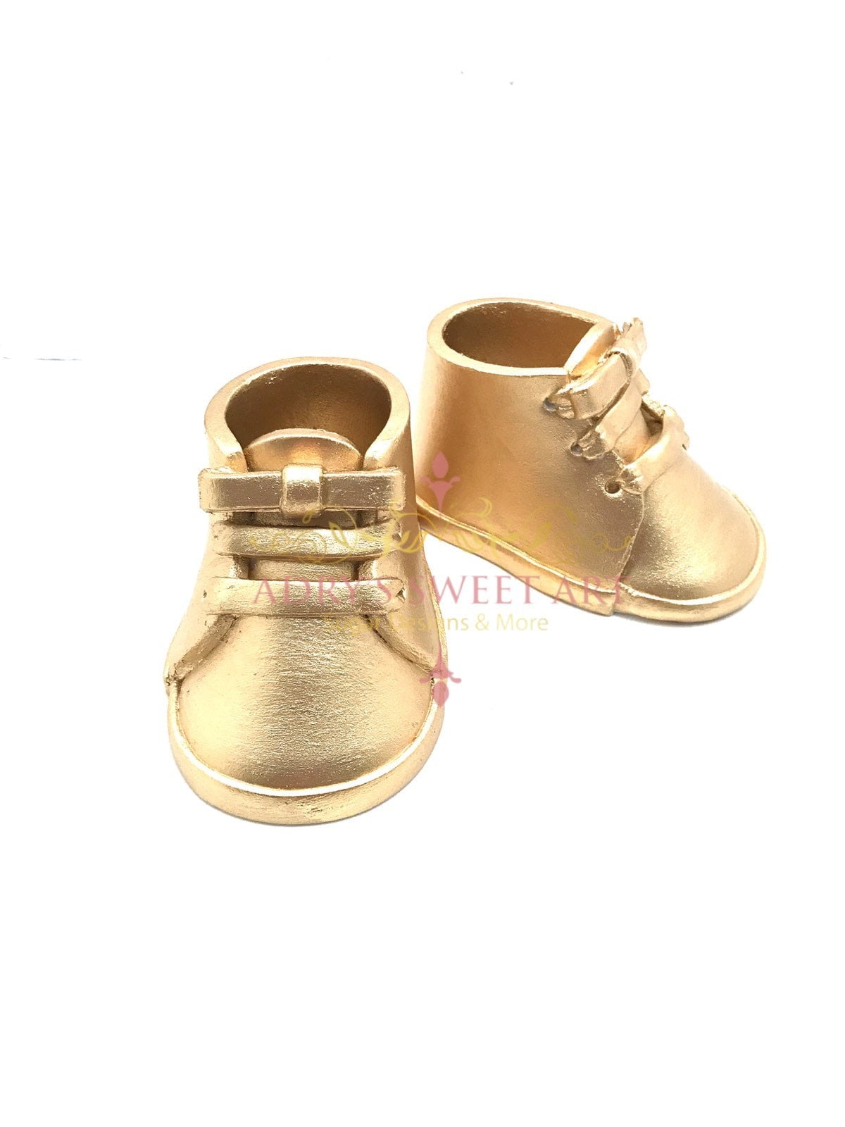 Gum Paste Gold Baby Boots with Laces Cake Topper - Walmart.com