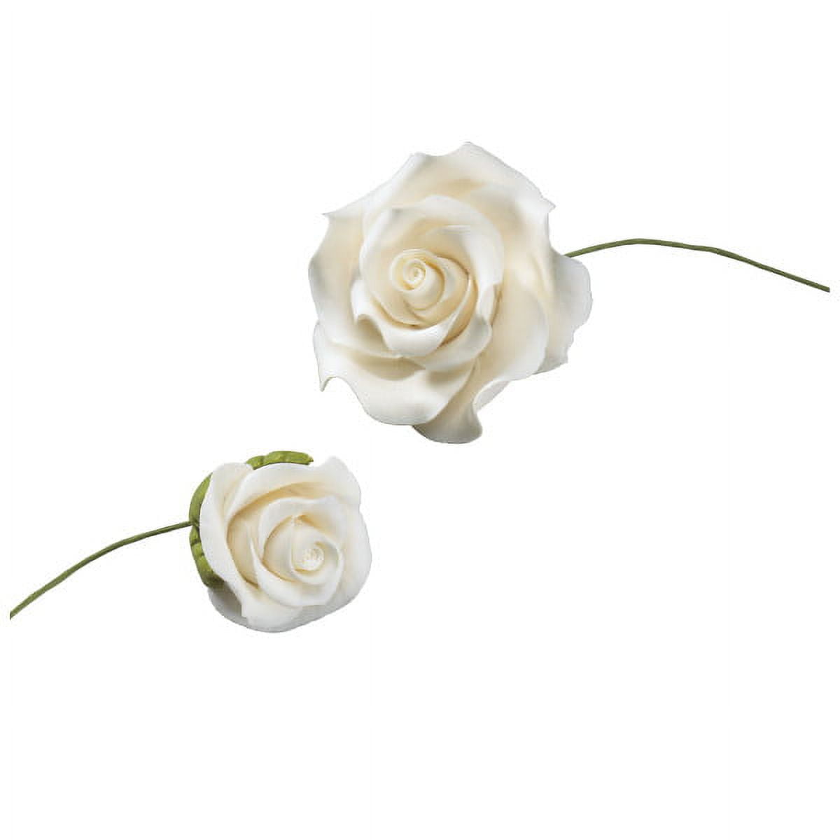 Gum Paste - White Roses 1" and 1.5" (36 pieces) - Walmart.com