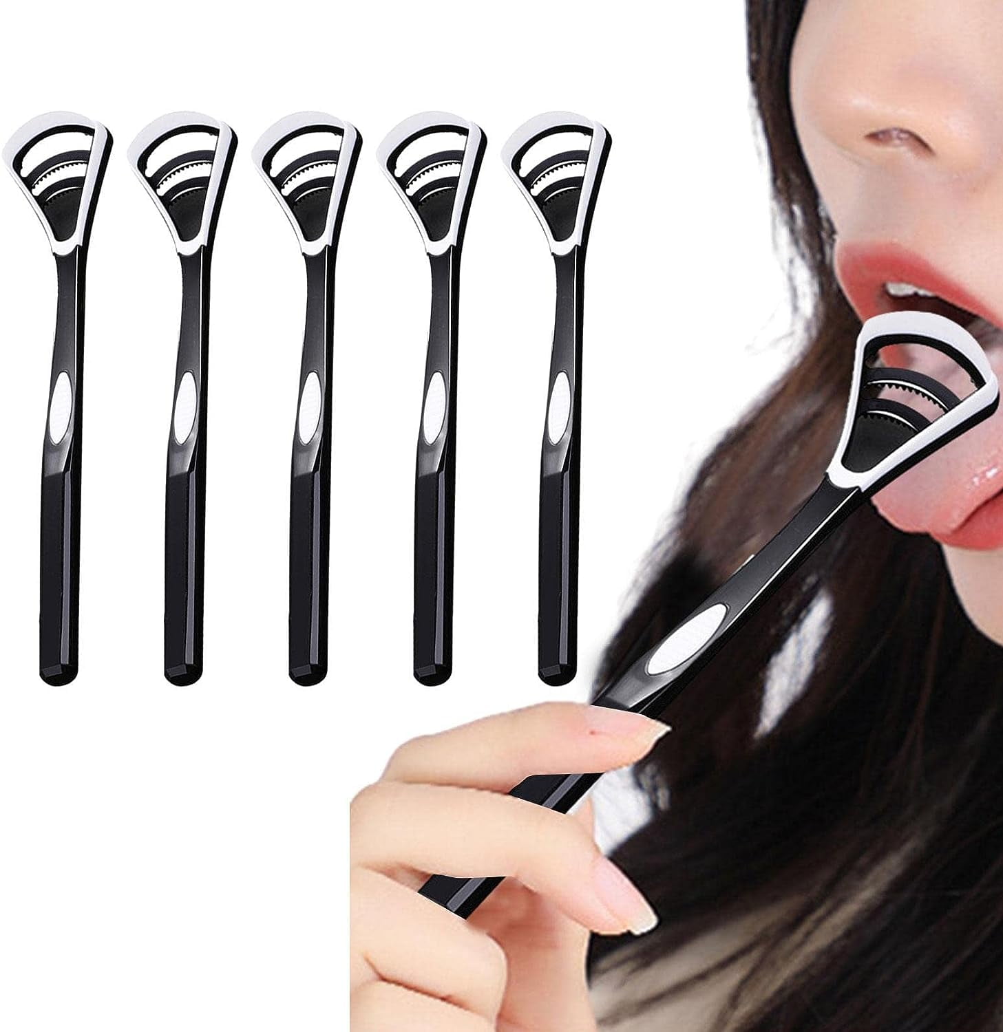 Gum Tongue Scraper | Tongue Coating Brush,Ergonomic Oral Cleaner ...