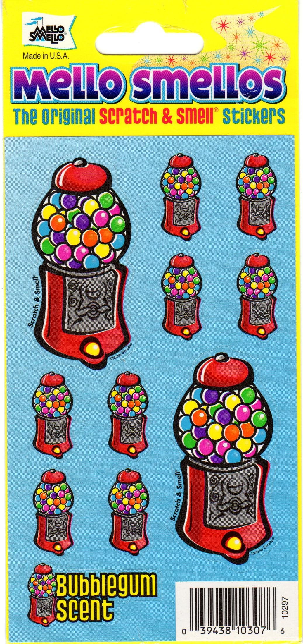 Gumball Machine Bubblegum Scent Scratch and Smell Scrapbook Stickers ...