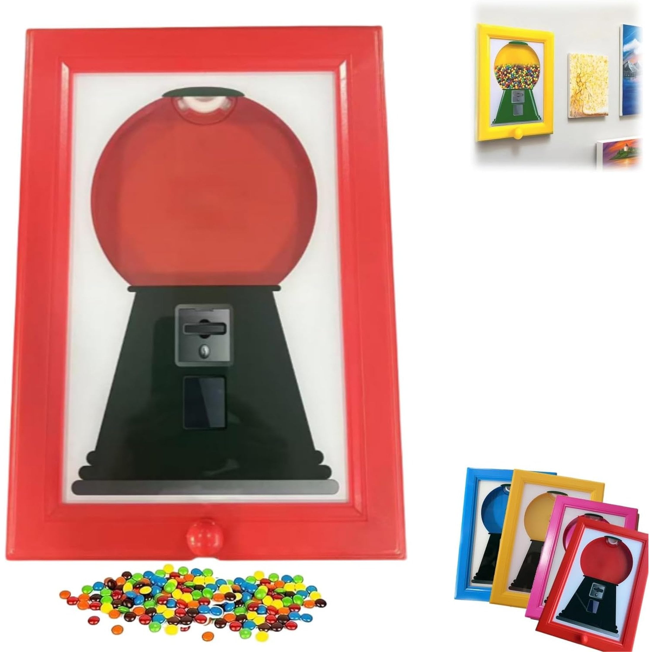 Gumball Machine Candy Dispenser Picture Frame - Candy Frame Dispenser ...