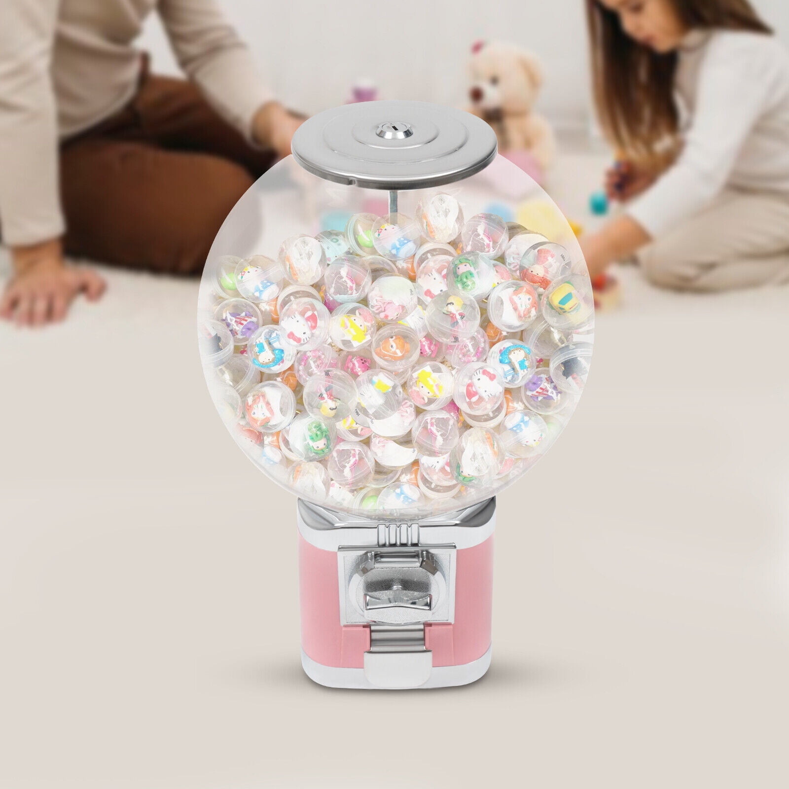 Gumball Machine Coin Bank Big Capsule Toys Candy Dispenser Vending ...