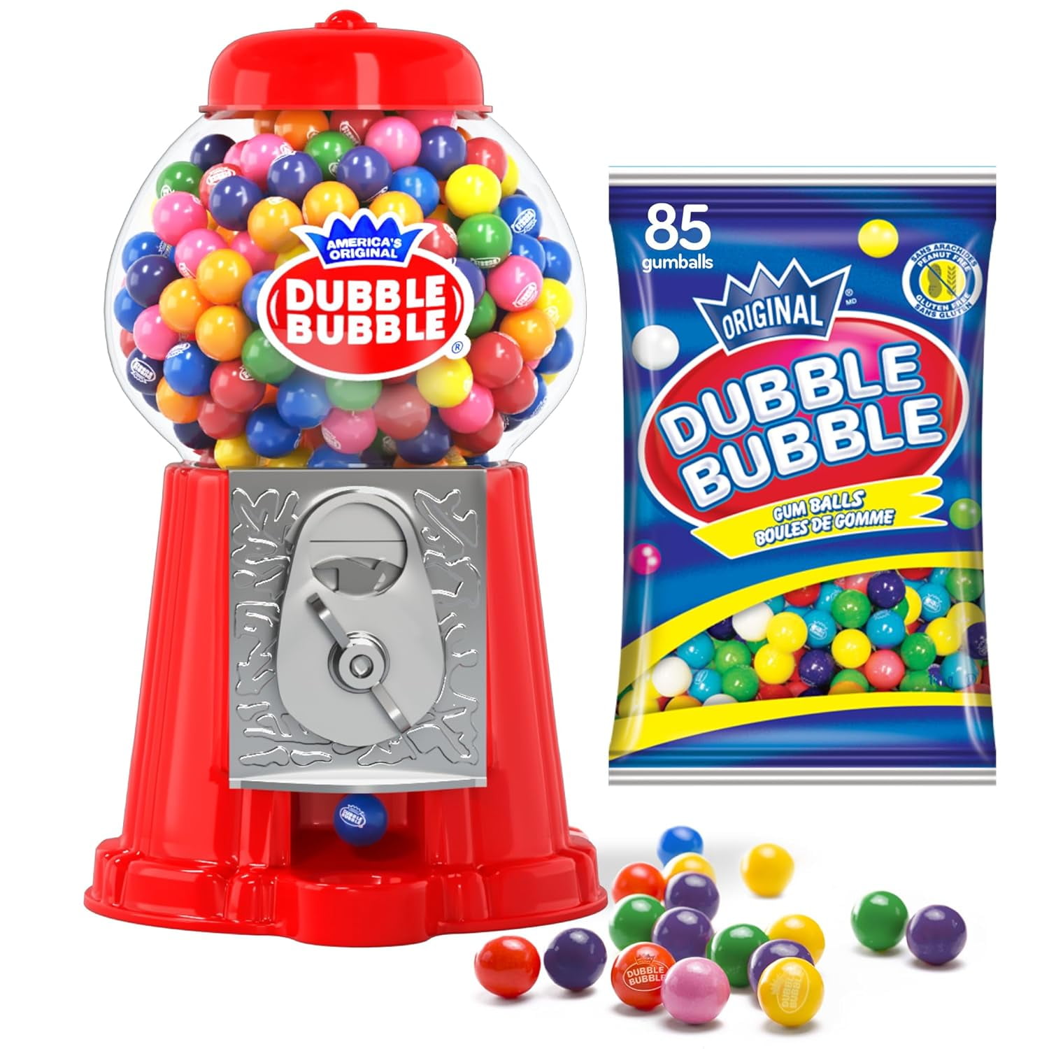 Gumball Machine for Kids 8.5" - Coin Operated Bubble Gum Machine and ...