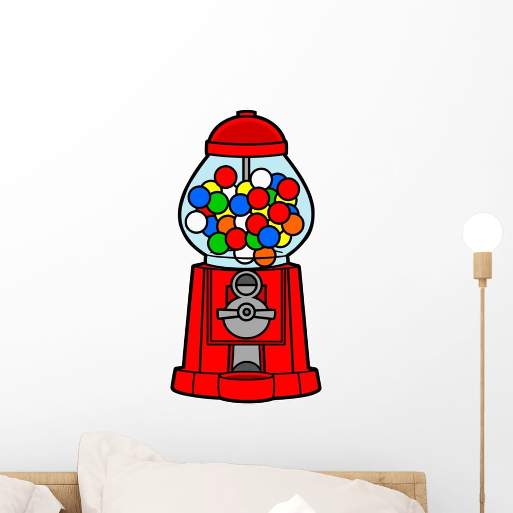 Gumball Machine Wall Mural by Wallmonkeys Peel and Stick Graphic (18 in ...