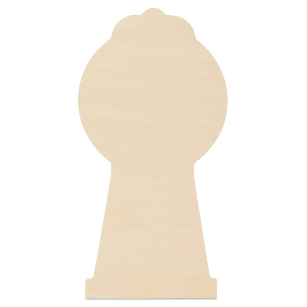 Gumball Machine Wood Cutouts 12-inch, Pack of 10 Unfinished Wood Crafts ...