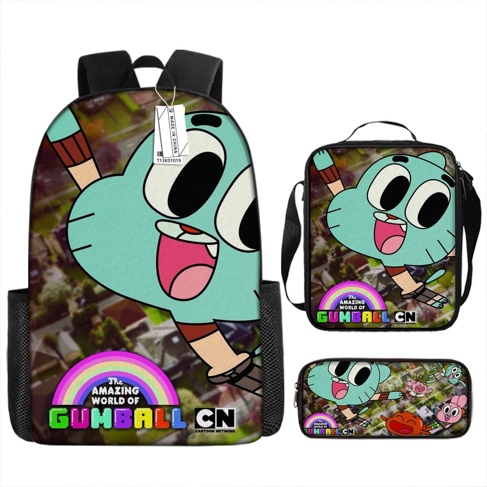 Gumball Watterson Backpack Student Backpack Cartoon Shoulder Bag ...