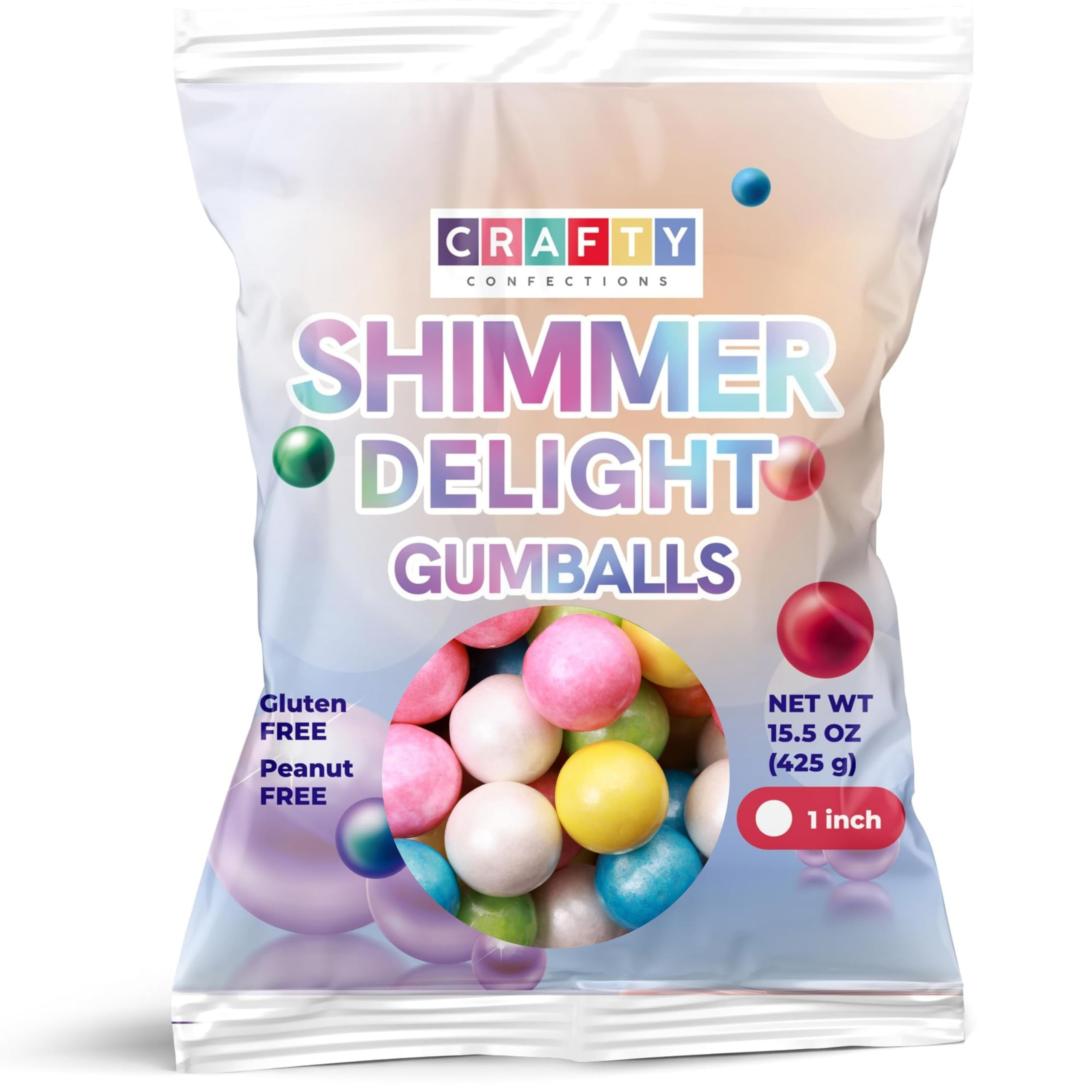 Gumballs for Gumball Machine - Shimmer Spring Mix 1 Inch Large Gumballs ...