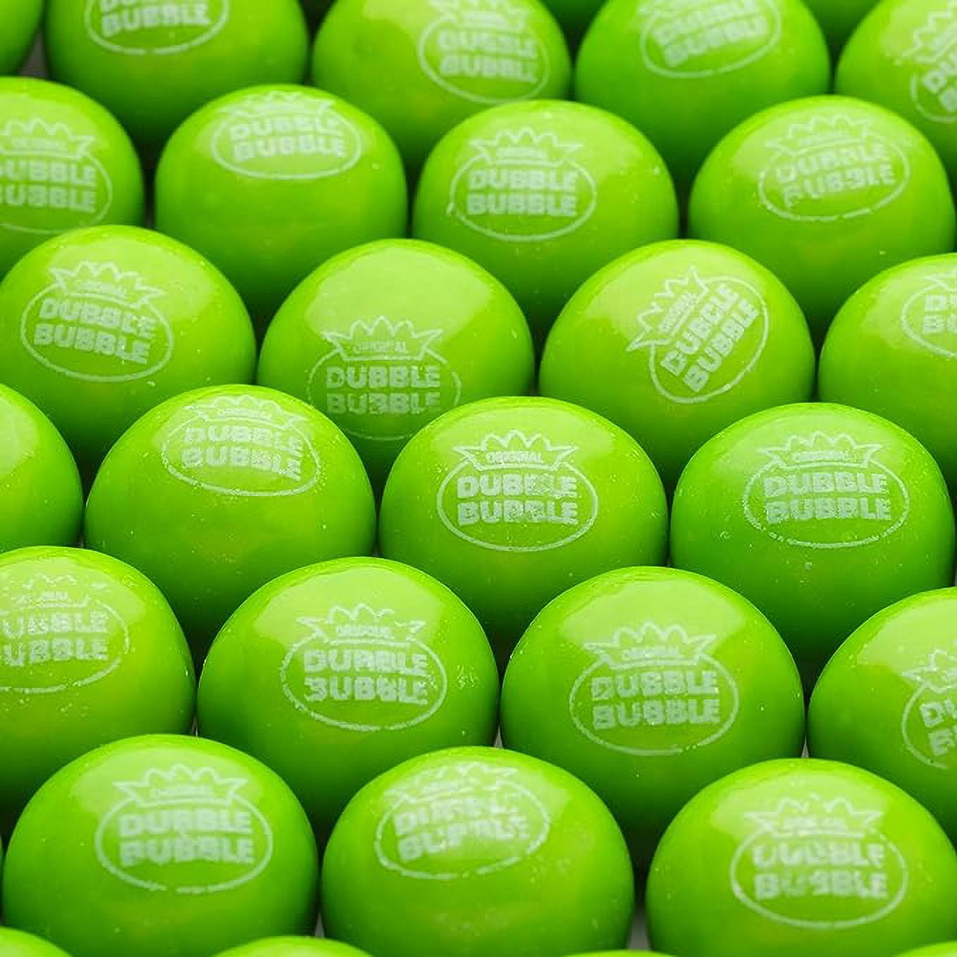Gumballs in Jar - 1 Inch Large Gumballs - Apple Bubble Gum Green ...