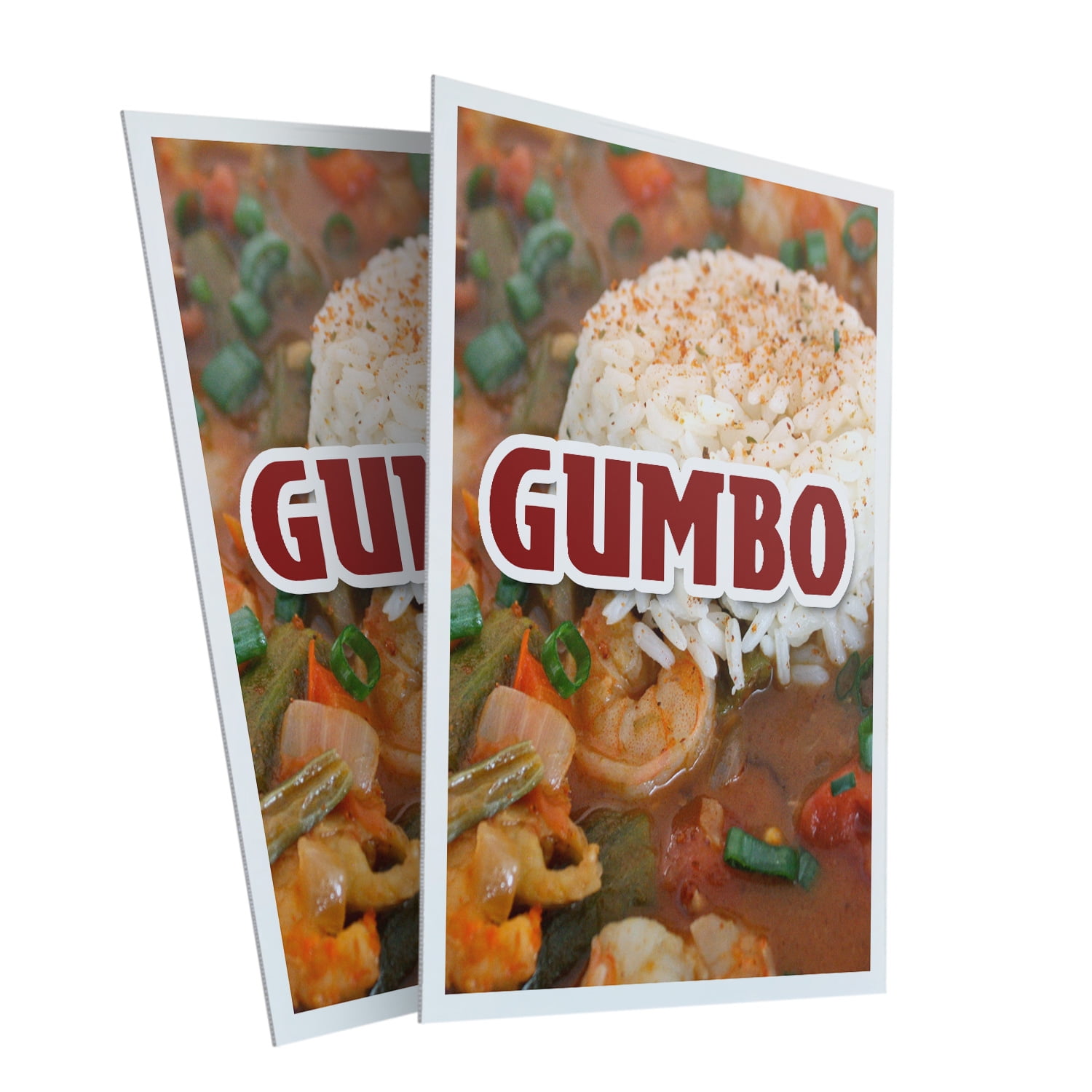 Gumbo (2-PACK) 24" x 36" Plastic Signs | Sign Insert 4mm Corrugated ...