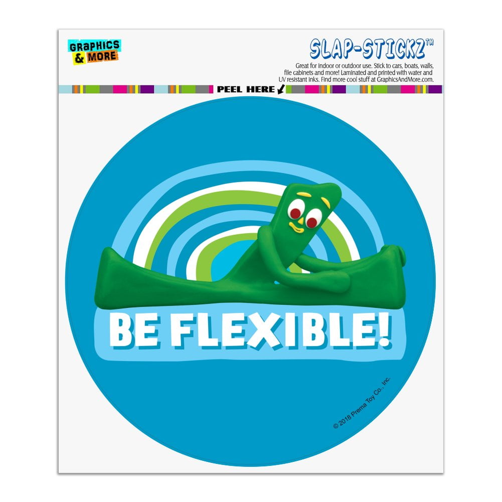 Gumby Be Flexible Stretching Yoga Automotive Car Window Locker Circle ...