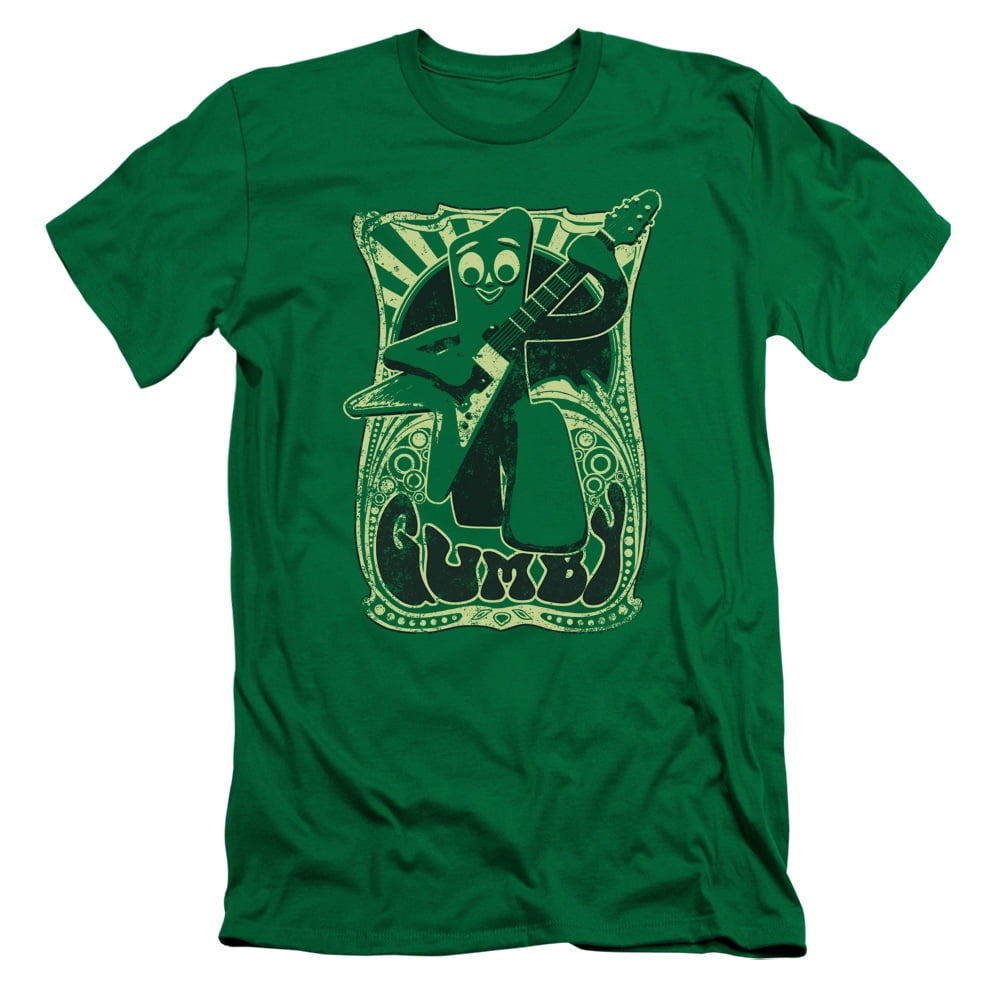 Gumby Men's Vintage Rock Poster Slim Fit T-shirt Green - Walmart.com