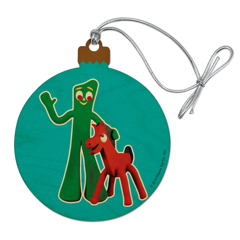 Gumby Pokey Best Friends Clay Art Wood Christmas Tree Holiday Ornament ...