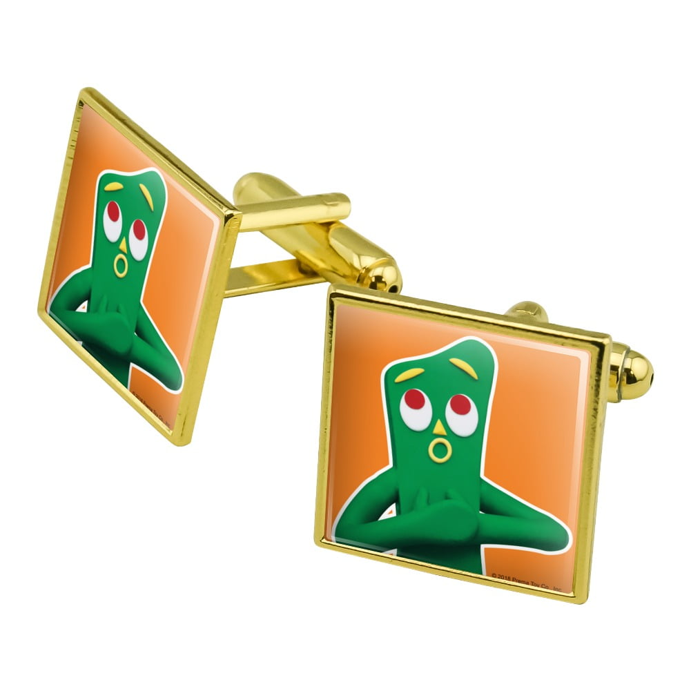 Gumby Singing Clay Art Square Cufflink Set - Silver or Gold - Walmart.com