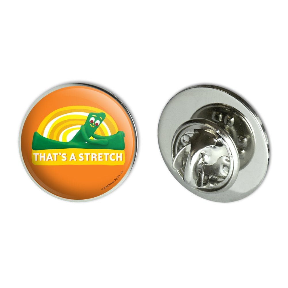 Gumby Stretching That's A Stretch Exercise Metal 0.75" Lapel Hat Pin ...