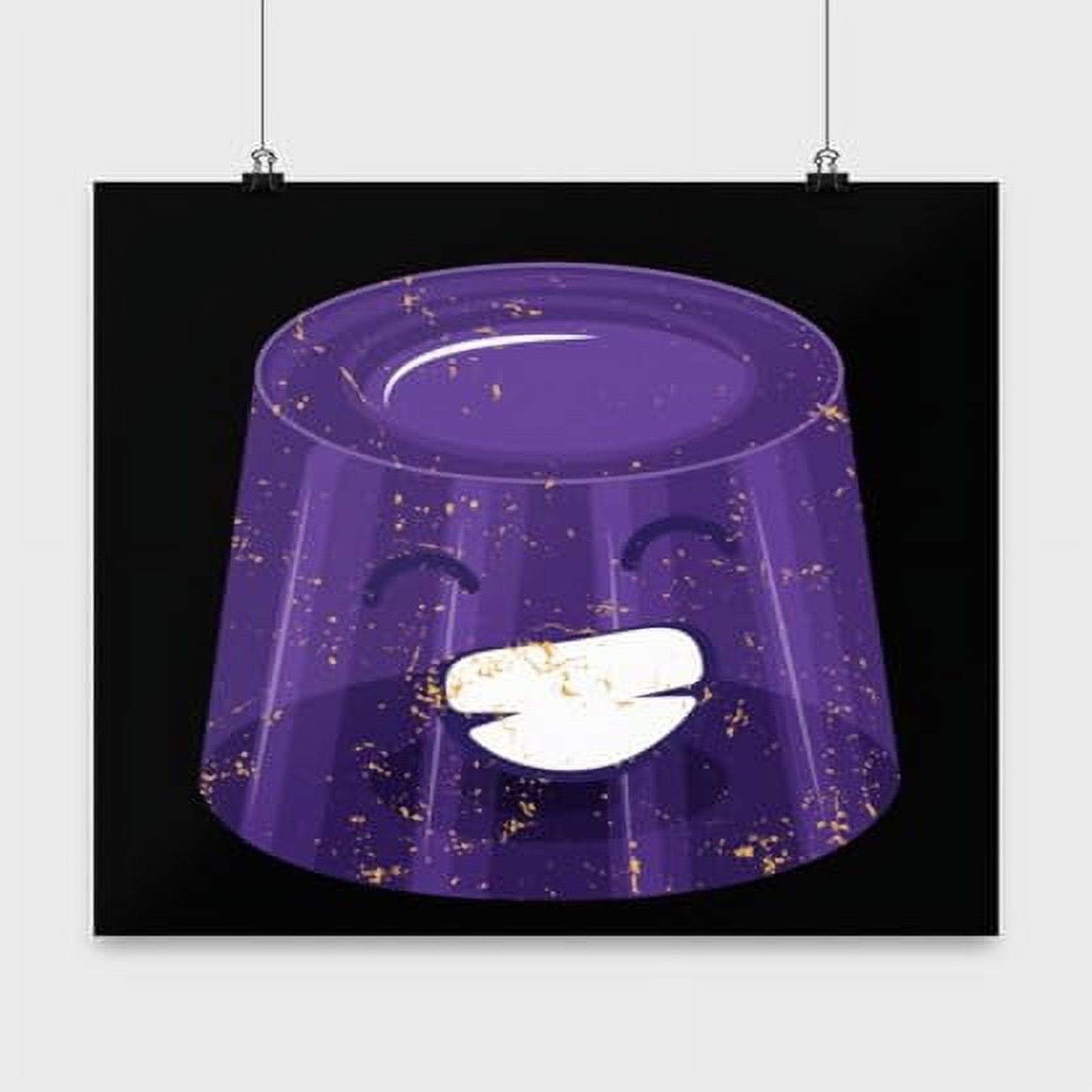 Gumdrop Poster, Grape Jelly Dessert, Foodie Wall Art Gift, Black ...