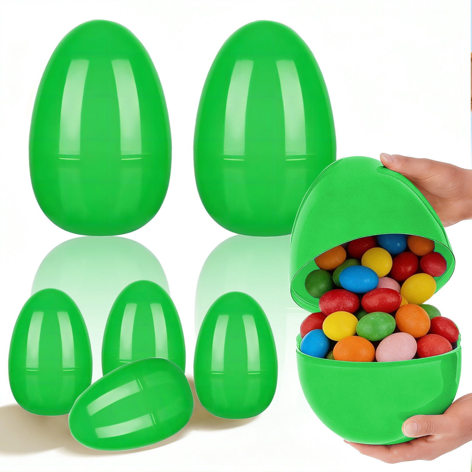 Gumesh 11.8in Unfilled Easter Eggs, Empty Plastic Eggs for Party Gift ...