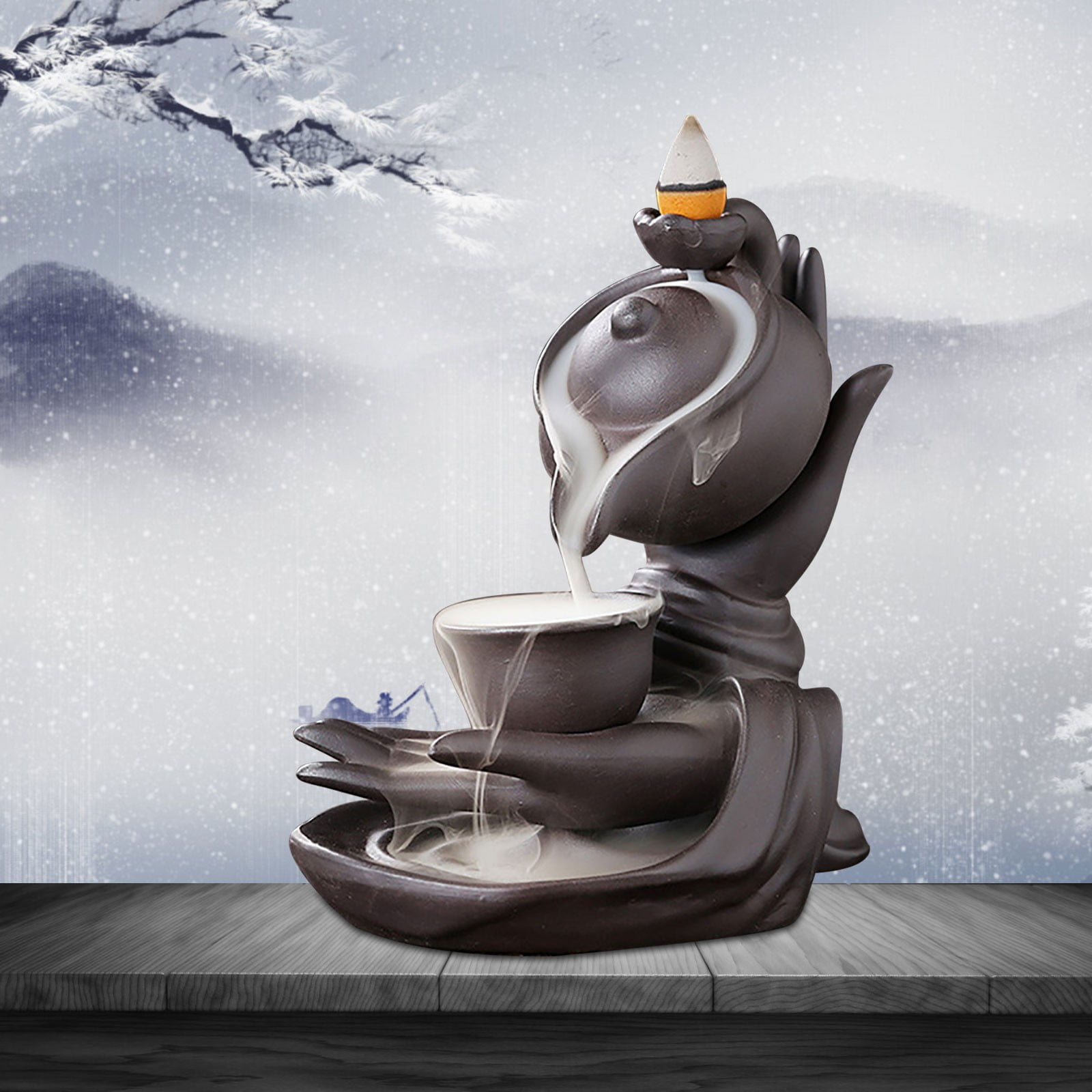 Gumesh Backflow Incense Burner- Unique Home Decor with Aromatic Feature ...