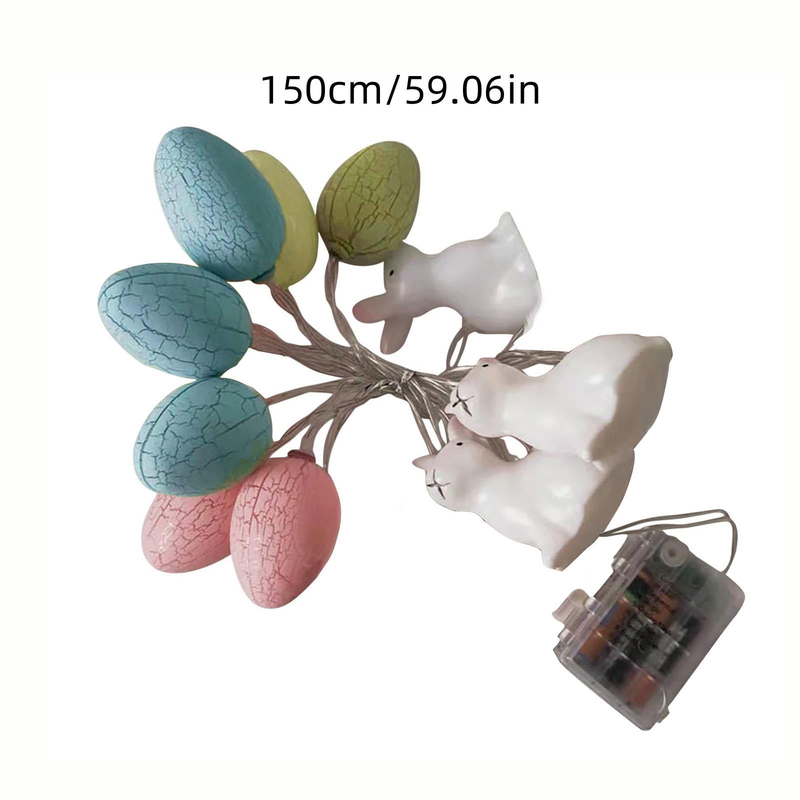 Gumesh Broken Eggshell & Bunny LED String Lights,5Ft Battery-Powered ...