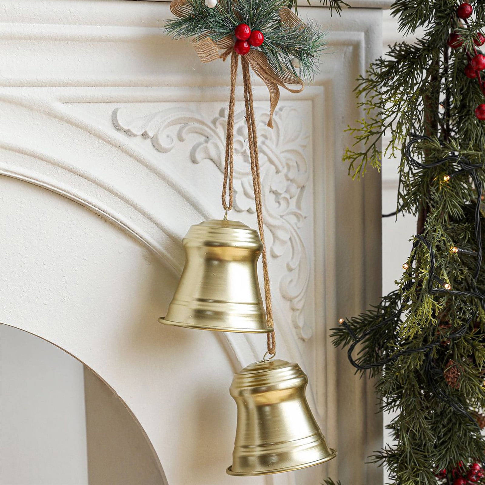 Gumesh Christmas Bells Decorations - Set of 2 Iron Ornaments for ...