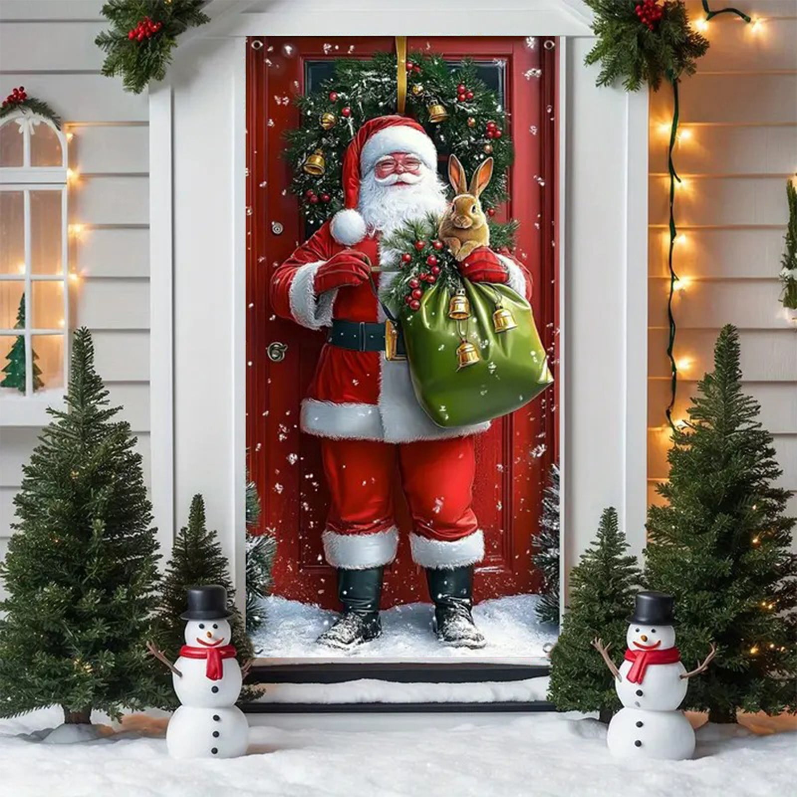 Gumesh Christmas Door Curtain , Elegant Draping Holiday Door Cover for ...