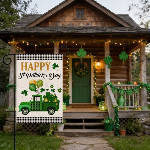 Gumesh Double Sided St. Patrick’s Day Garden Flag - 12x18 Inch Outdoor ...