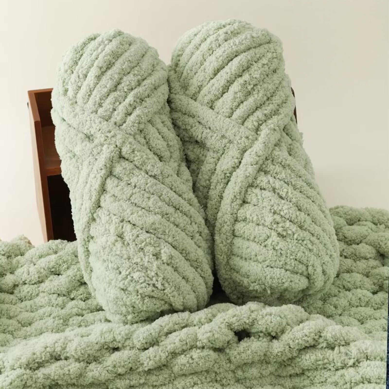 Gumesh Jumbo Single-Ply Yarn for Crochet, Ultra Thick Chenille Yarn for ...