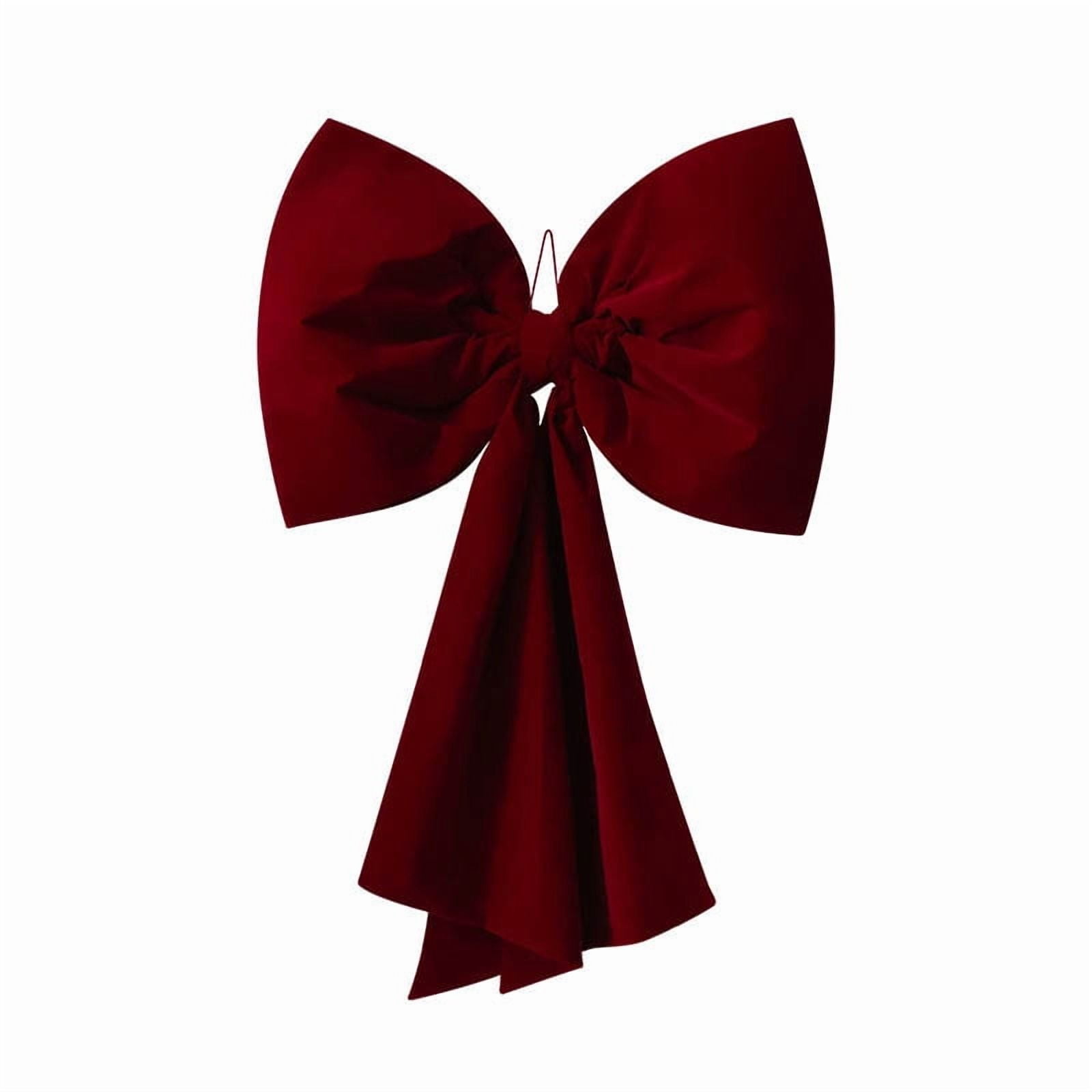 Gumesh Oversized Red Velvet Christmas Bow, Extra Large Festive Decor ...