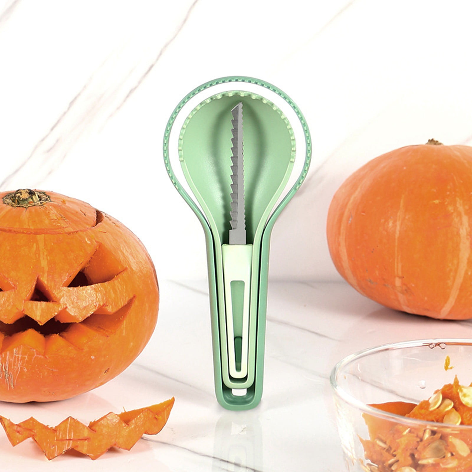 Gumesh Stainless Steel Pumpkin Carving Kit - Heavy Duty Halloween Tool ...