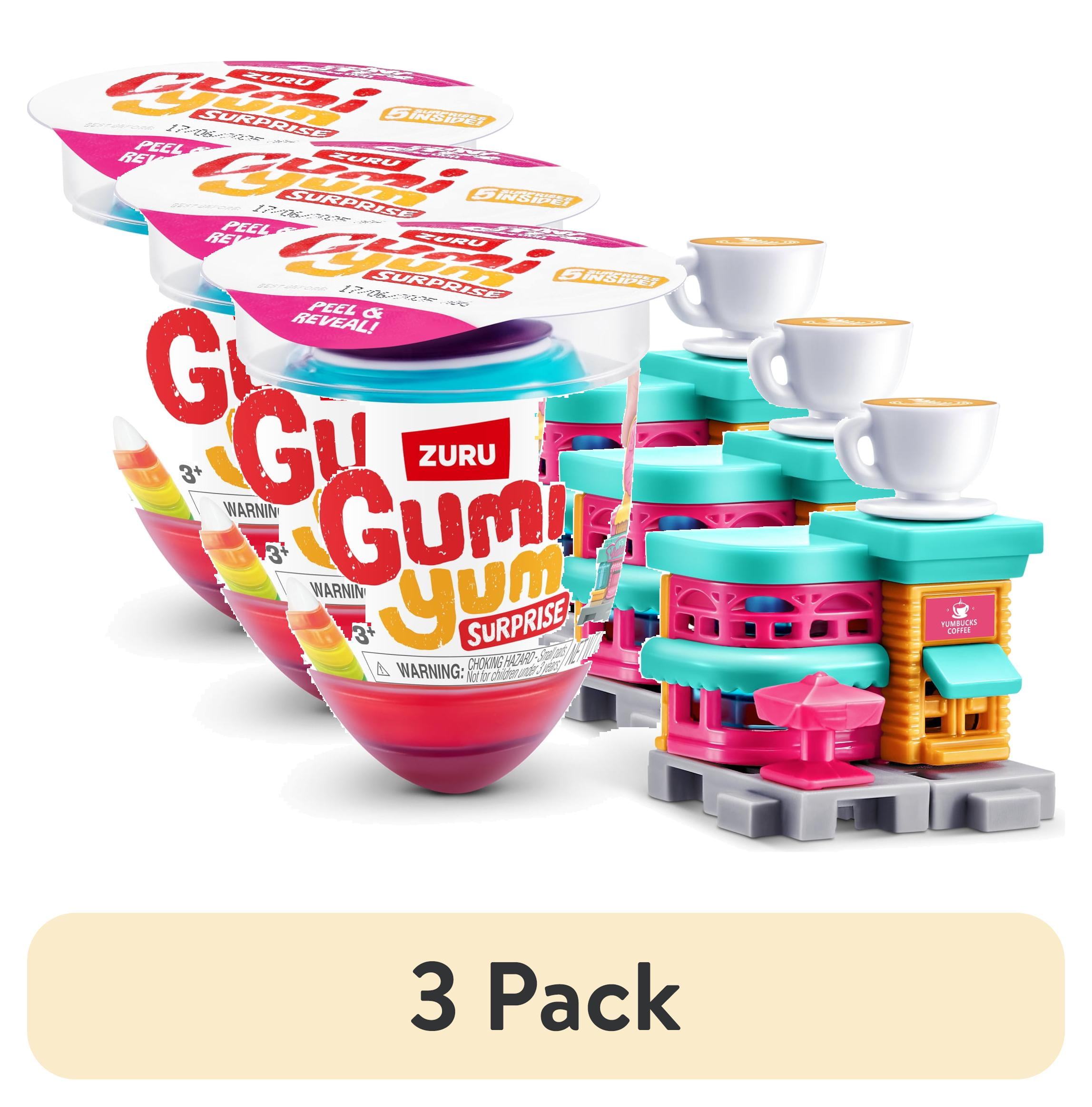 (3 pack) ZURU Gumi Yum Surprise Mini Cities Unboxing Toy, Fruit Flavor ...