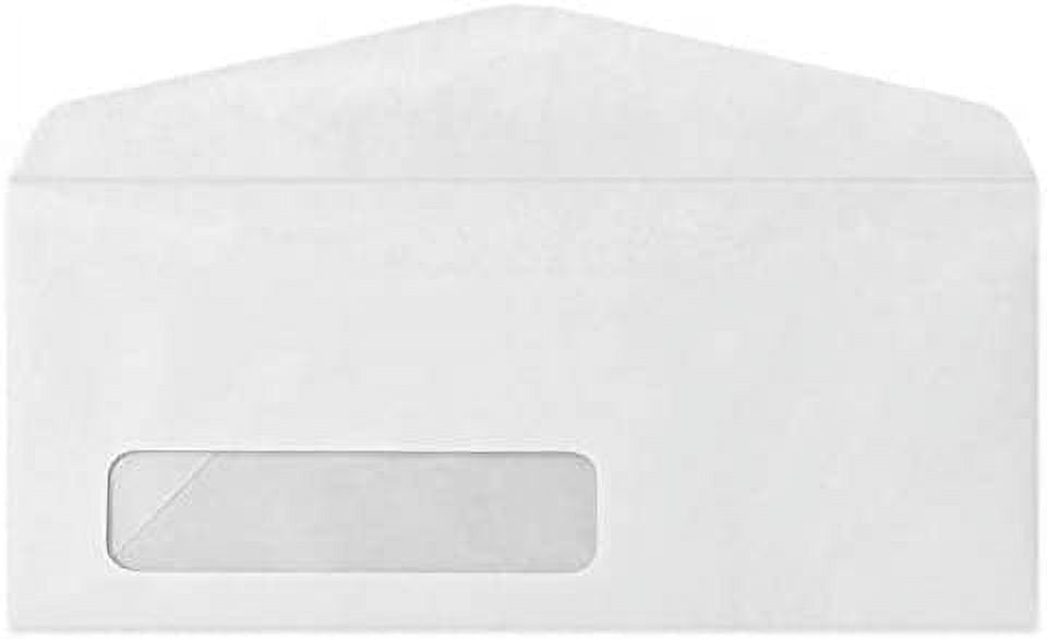 Gummed Left Window White #10 Envelope, size 4-1/8" x 9-1/2" (1000 ...