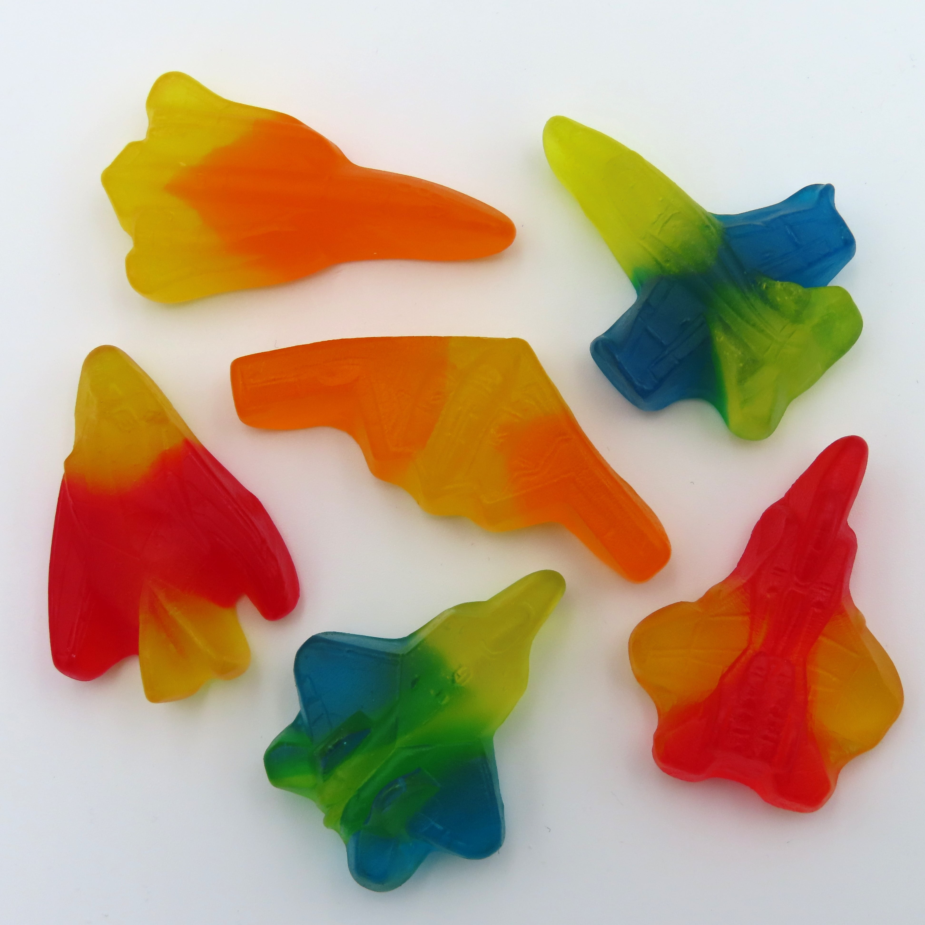 Gummi Jet Fighters Candy, 5lb Bag, 250pcs, Variety Flavors, Gummy ...