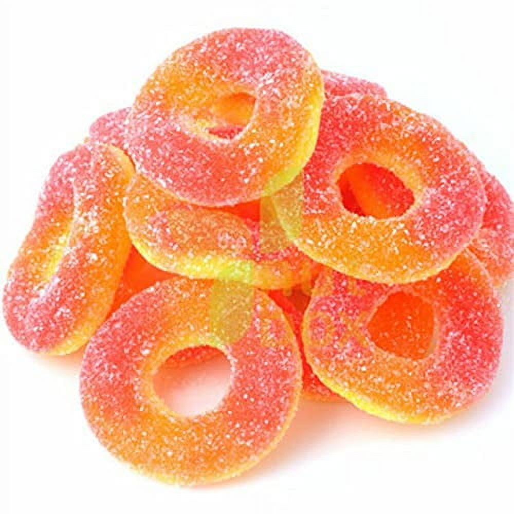 Gummi Peach Rings - 5 Lb Resealable Stand Up Bulk Bag - Old School ...