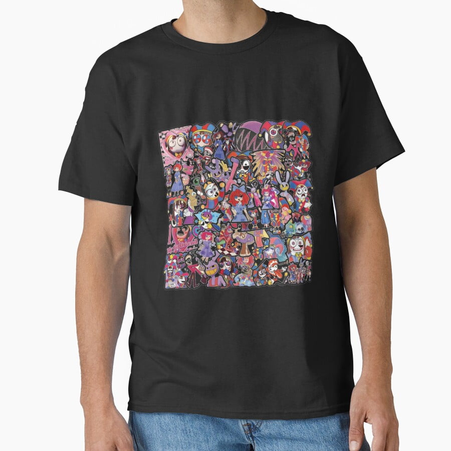 Gummigoo and Pomni Digital Circus-Inspired Duo Art Unisex T-Shirt, up ...