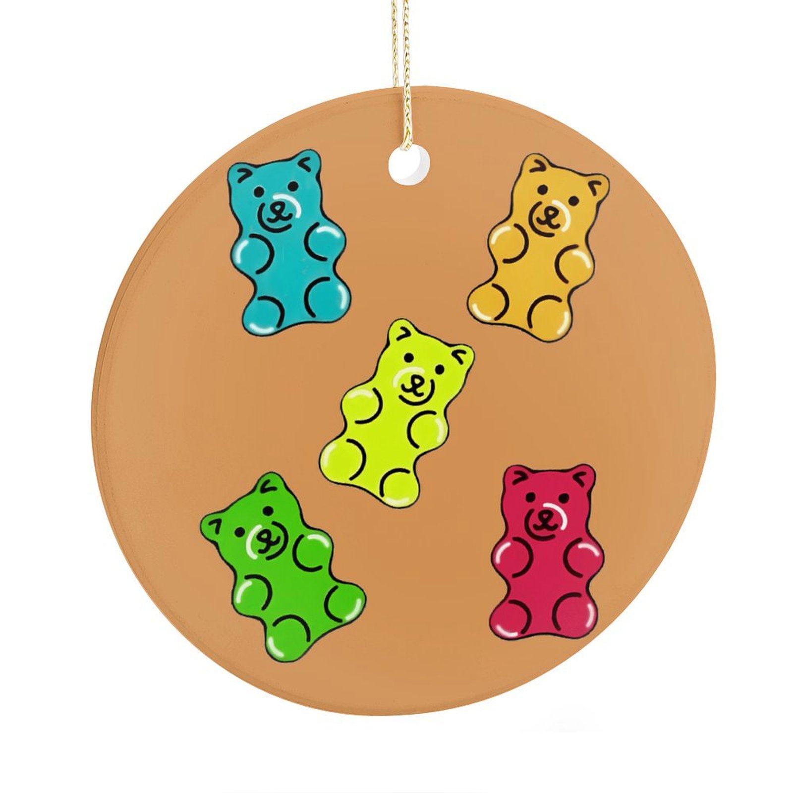 Gummy Bear And Friends Ceramic Round Pendants For Living Room And ...