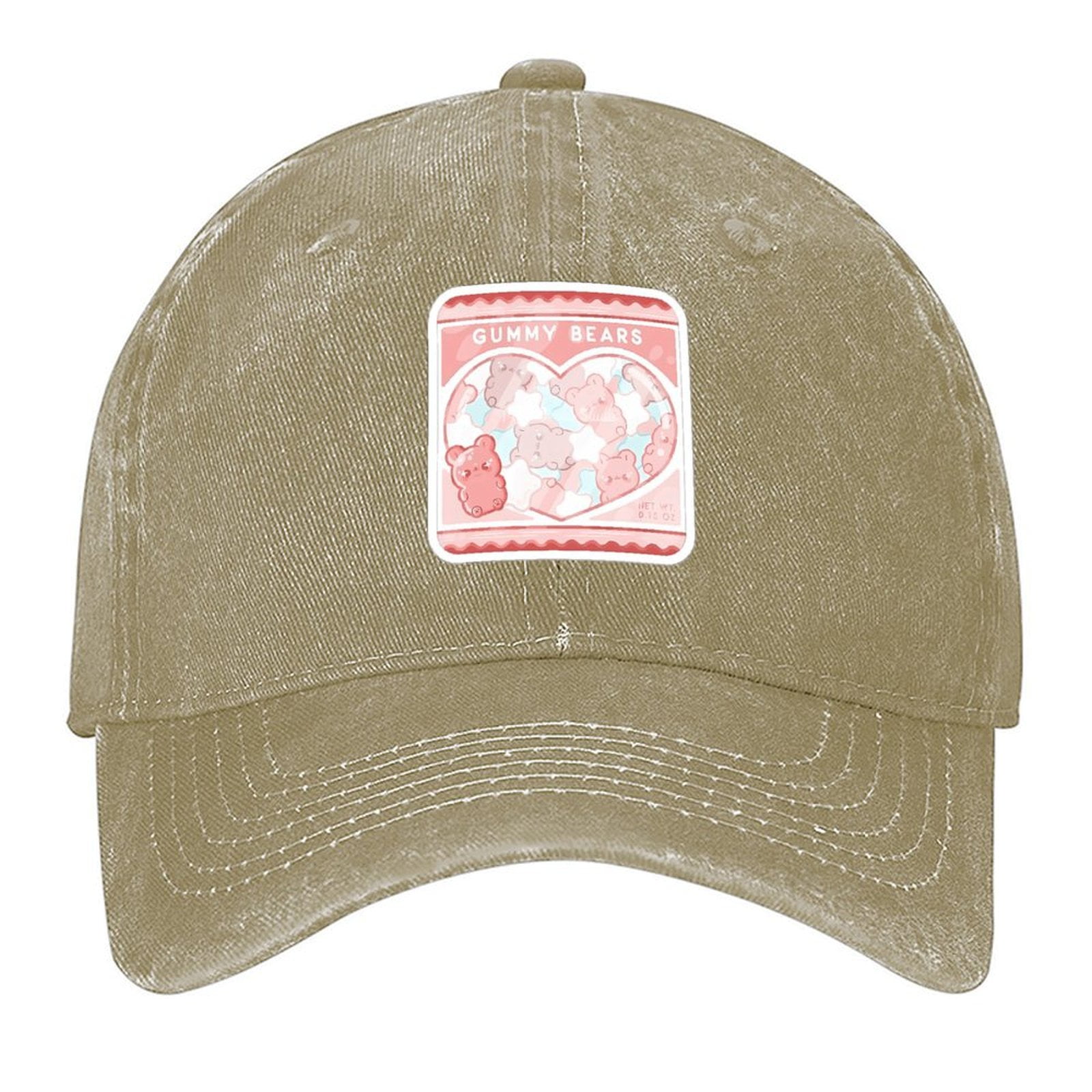 Gummy Bear And Friends Washable Denim Cap For Sun Protection And Face ...