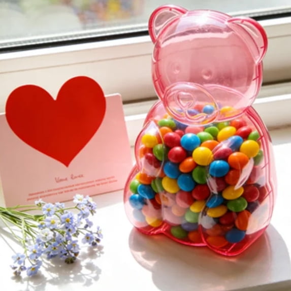 Gummy Bear Container, Bear Shaped Plastic Container Perfect Birthday ...