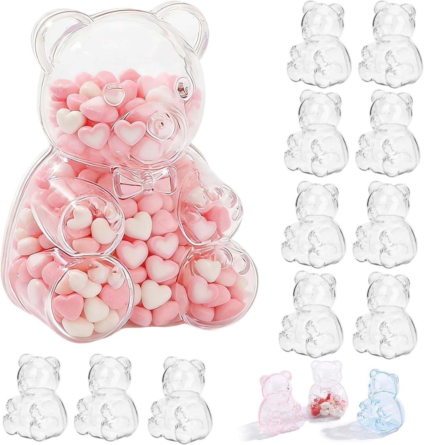 Gummy Bear Containers Plastic, Cute Creative Bear Shaped Candy Holder ...